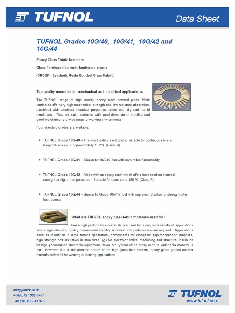 Tufnol 10G-40-41-42-44 | PDF