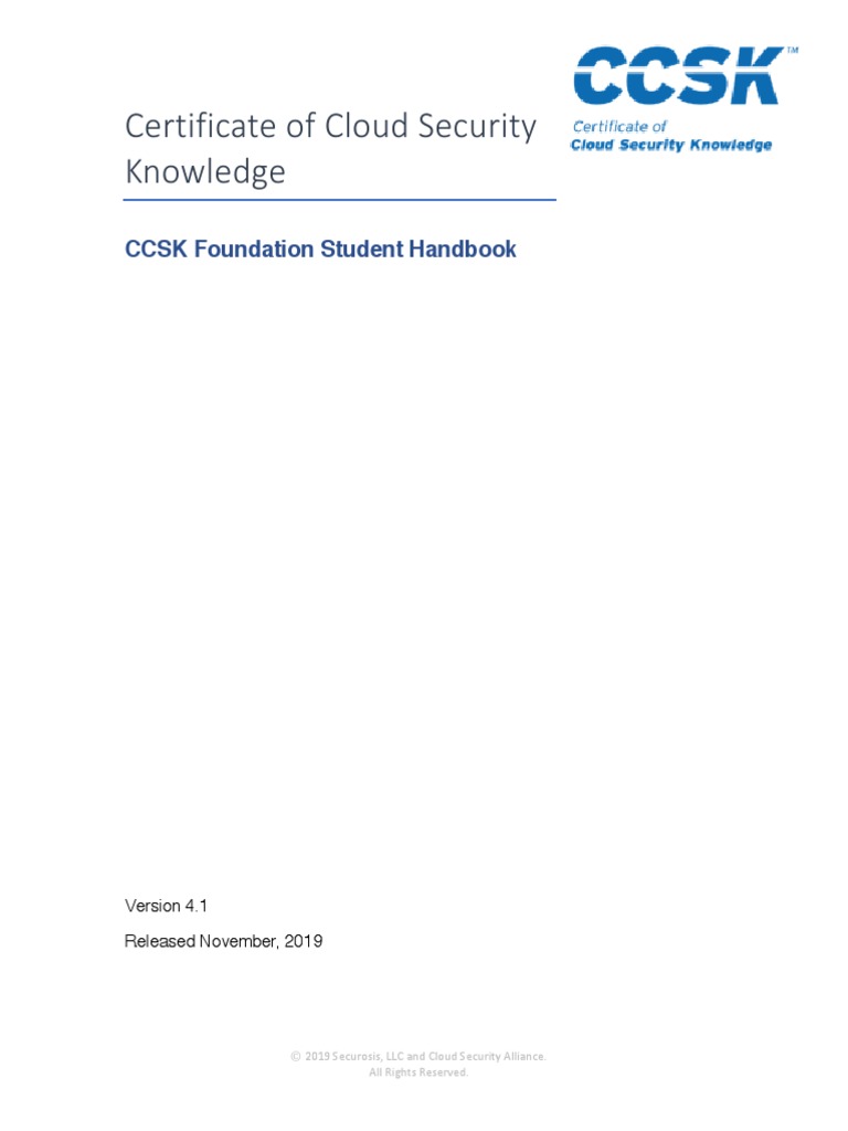 CCSK Handbook | PDF | Cloud Computing | Platform As A Service