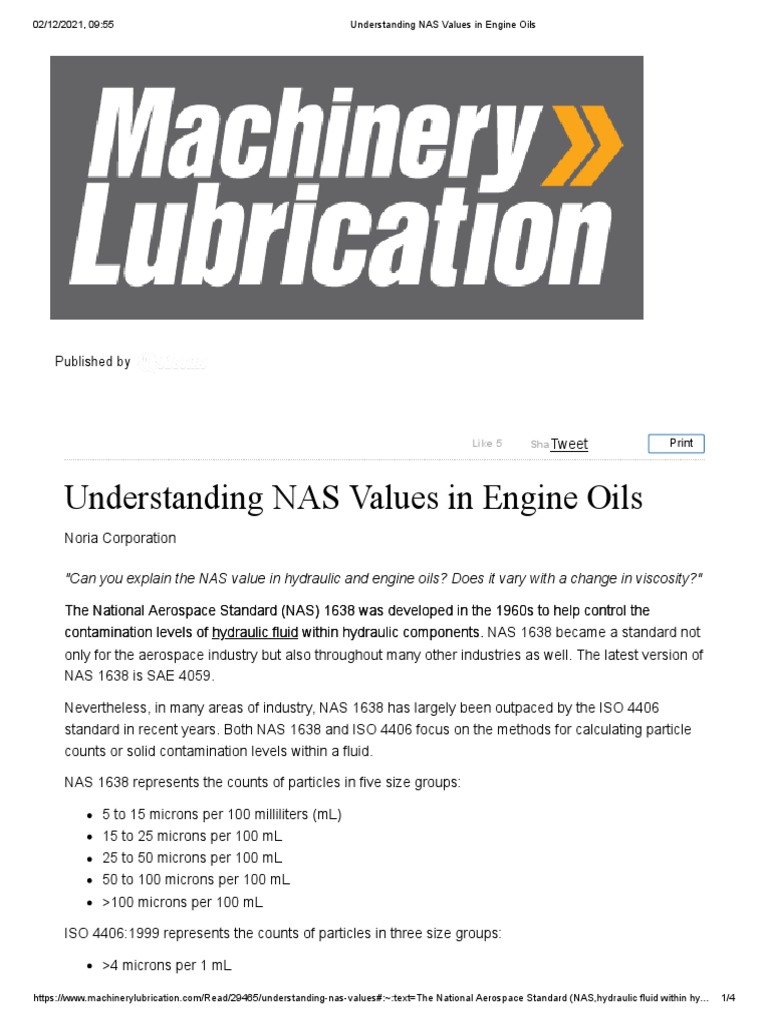 Understanding NAS Values in Engine Oils | PDF | Motor Oil | Chemistry