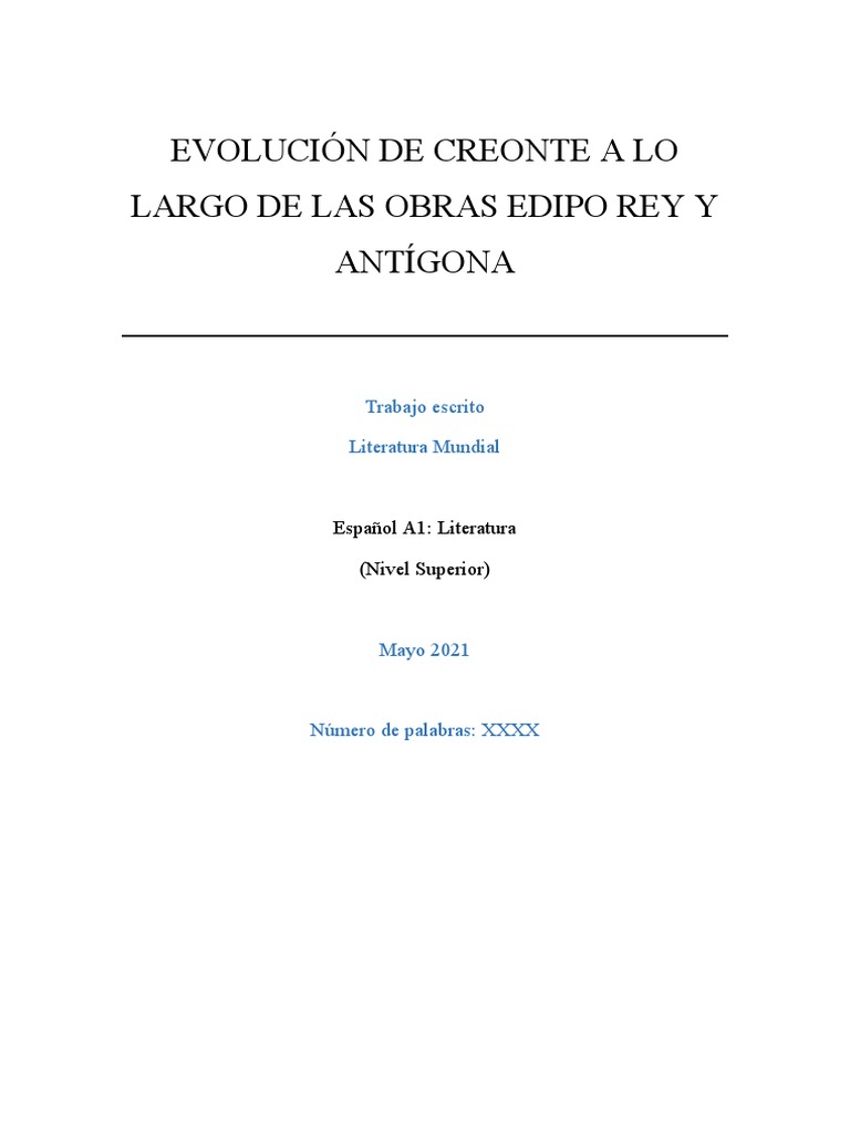 Evolución de Creonte 2 | Descargar gratis PDF | Edipo | Mitología Boeotiana