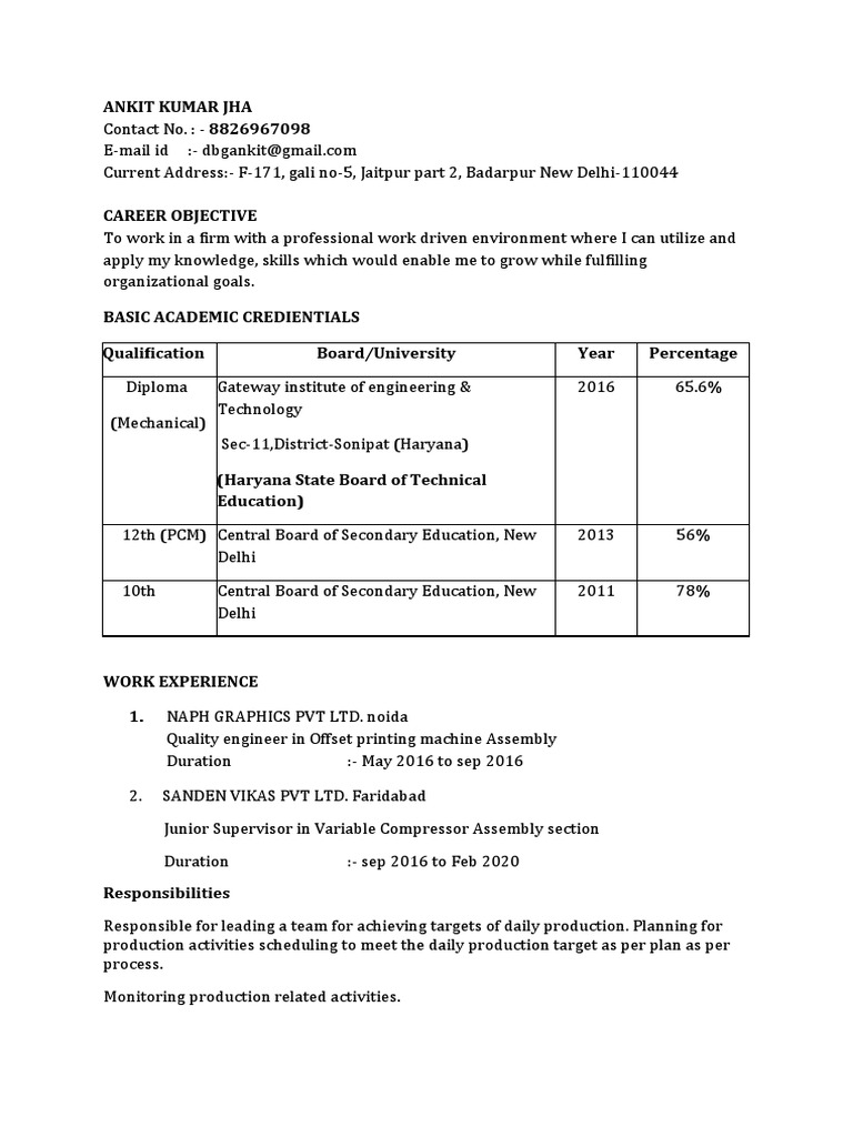 Resume - Ankit Kumar | PDF | Science And Technology | Computing