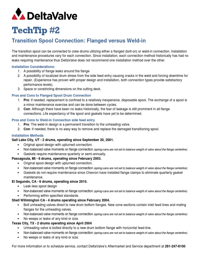 TechTIP2 Transition Spool Connection-Flange vsWeld-InStyle | PDF ...