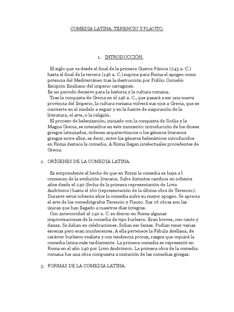 Comedia Latina | PDF