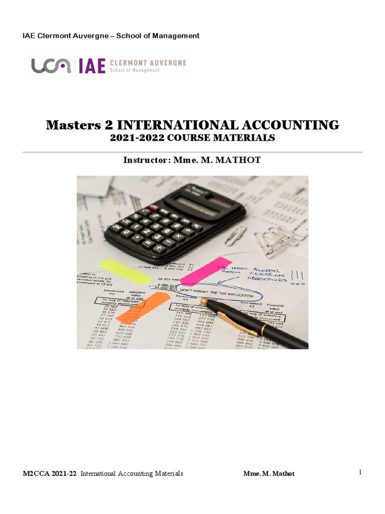 2021-22 International Accounting Materials | PDF | Retained Earnings ...