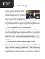 Dairy Form Project Initial | PDF | Dairy | Dairy Farming