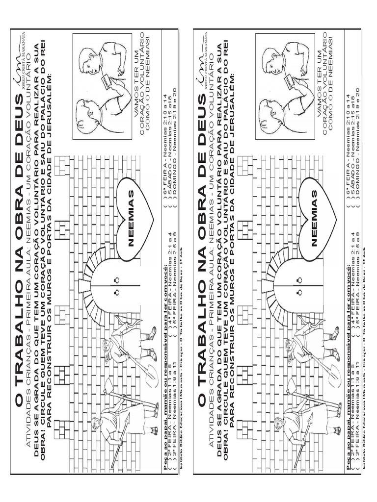 1a Aula - Atividade2 - CRI - O Trabalho Na Obra de Deus - Neemias - Um Coracao Voluntario | PDF ...