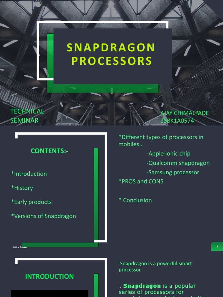 Snapdragon Processors: Technical Seminar | PDF | Personal Digital ...