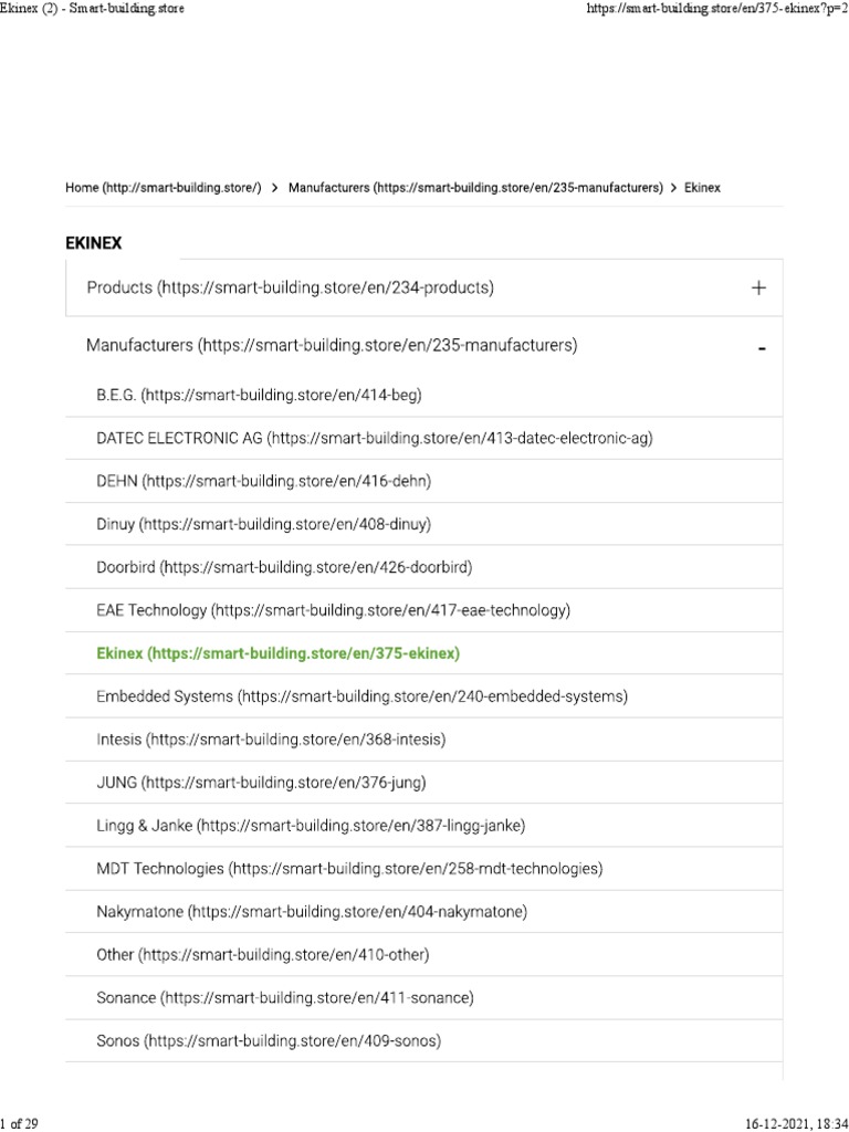 Ekinex Smart Building - Store3 | PDF