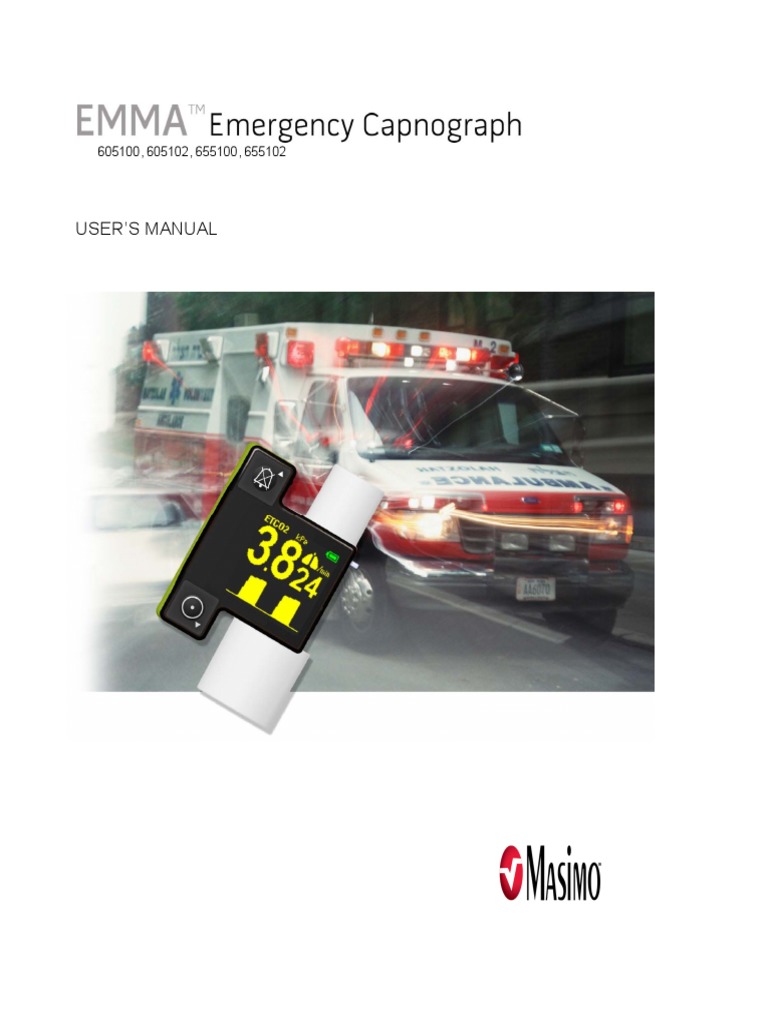 Masimo Emma Capnograph User Manual | PDF | Optical Filter | Bluetooth