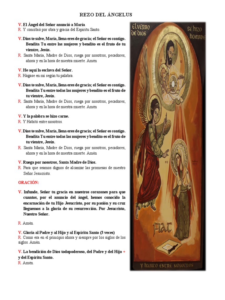 Rezo Del Ángelus Con Bendición | PDF