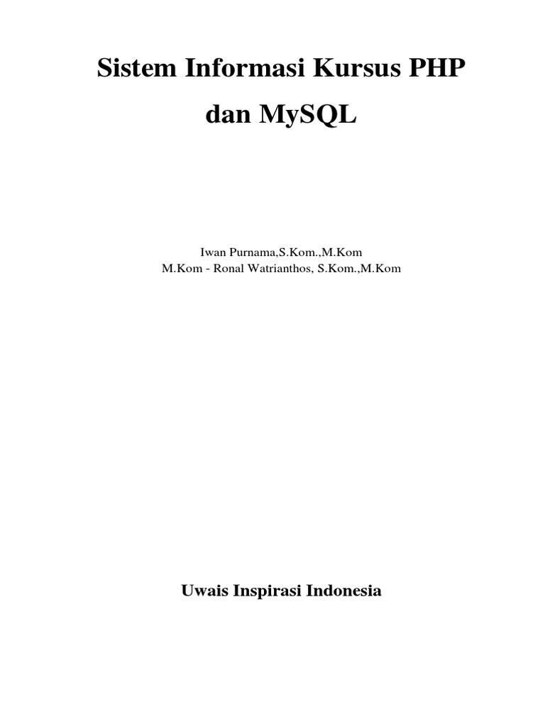 Kursus PHP Dan Mysql | PDF