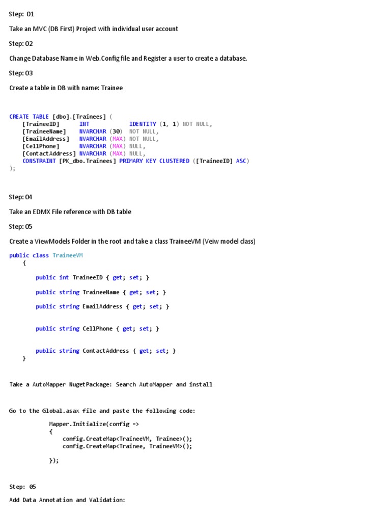 MAX MAX MAX: Create INT Identity Nvarchar Nvarchar Nvarchar Nvarchar ...