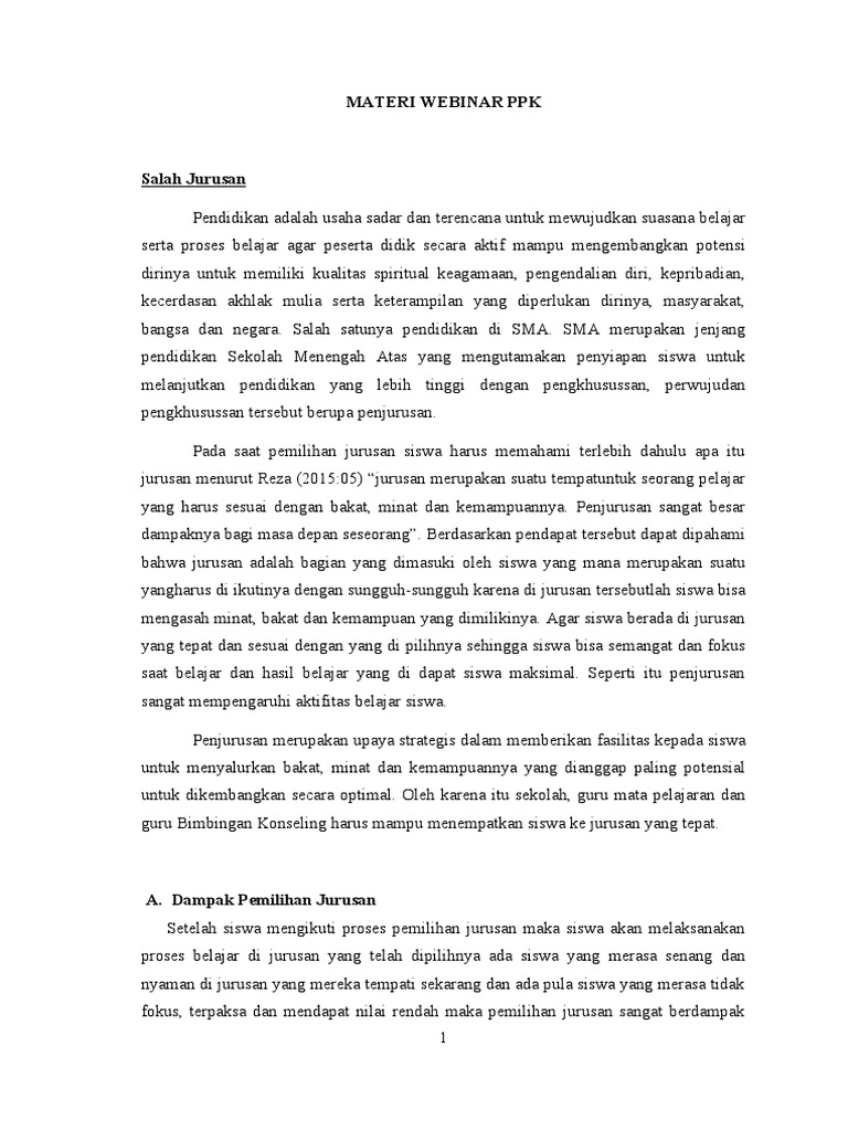 Materi Webinar PPK | PDF