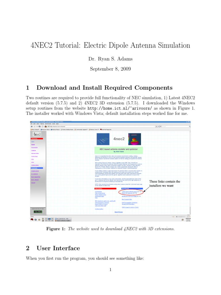 Nec Tutorial | PDF | Antenna (Radio) | Microsoft Windows