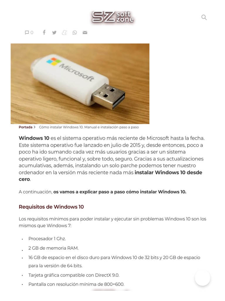 Cómo Instalar Windows 10. Manual e Instalación Paso A Paso | PDF ...
