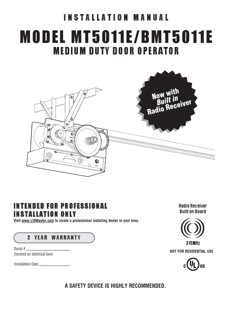 BMT 5011E - English | PDF | Electrical Wiring | Door