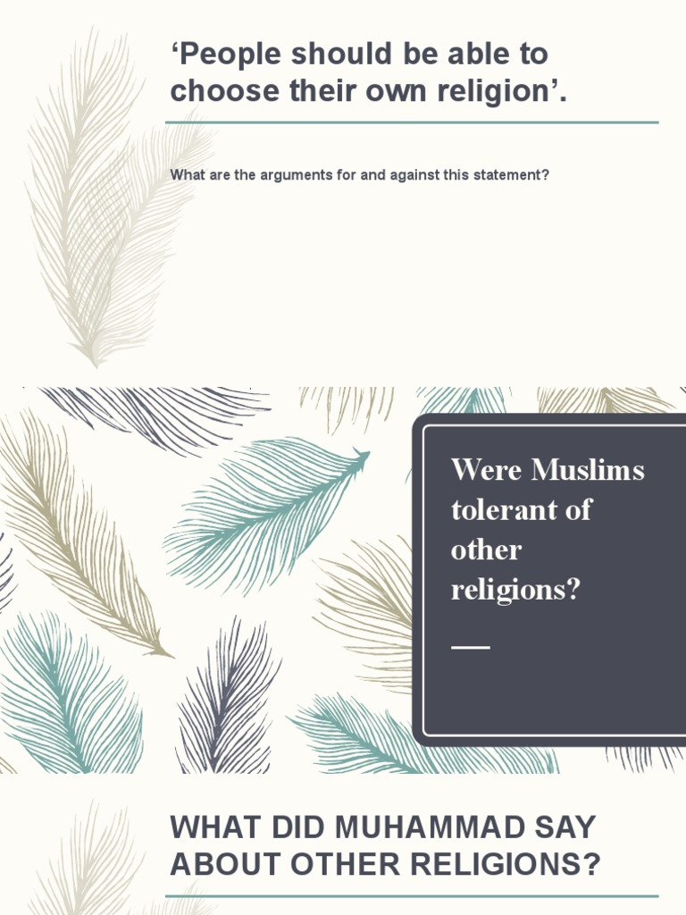 Lesson 6 - Religious Tolerance | PDF