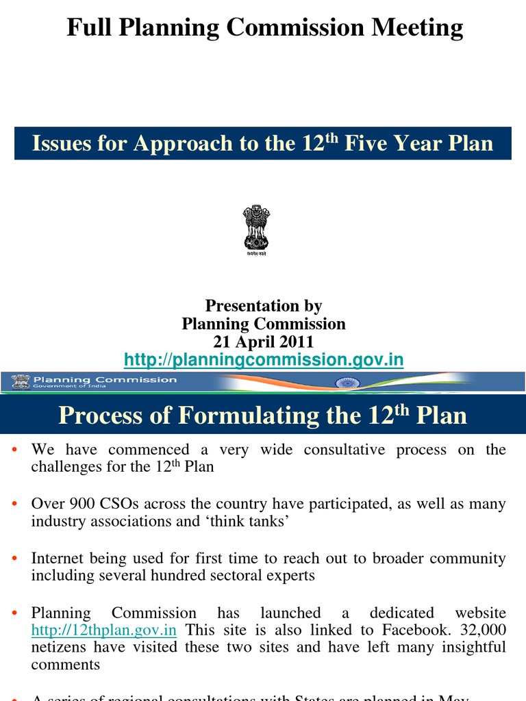 Approach to the 12th Five Year Plan | PDF | Public–Private Partnership ...