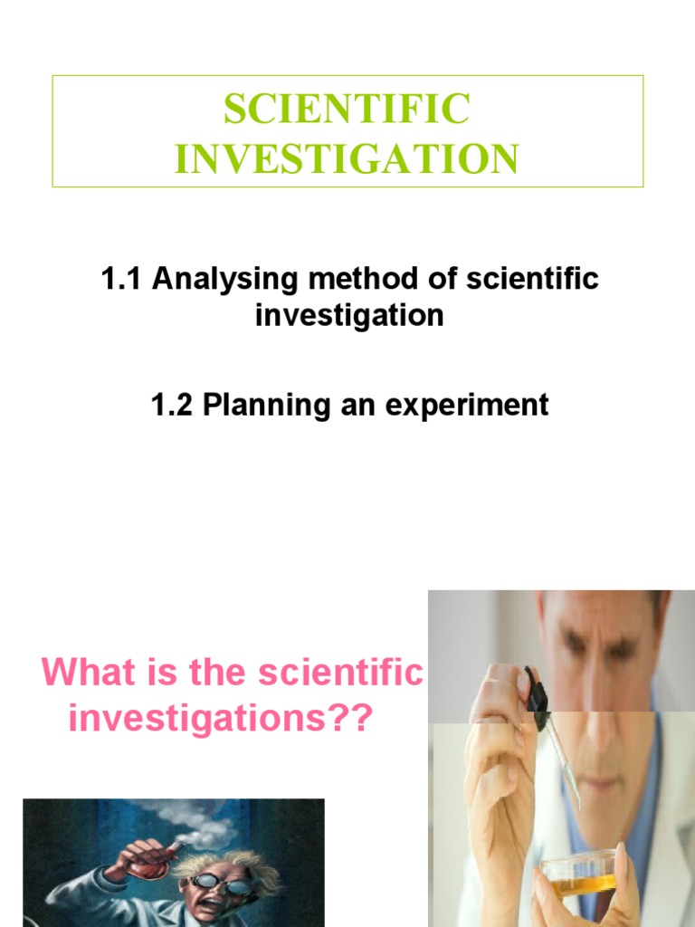Scientific Investigation-Science Form 4 | PDF | Experiment | Scientific ...
