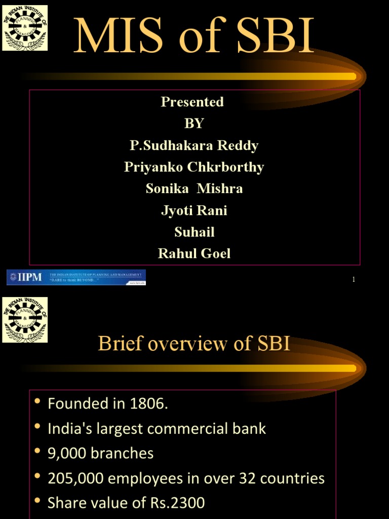 SBI Overview and MIS Insights | PDF | Banks | Computing