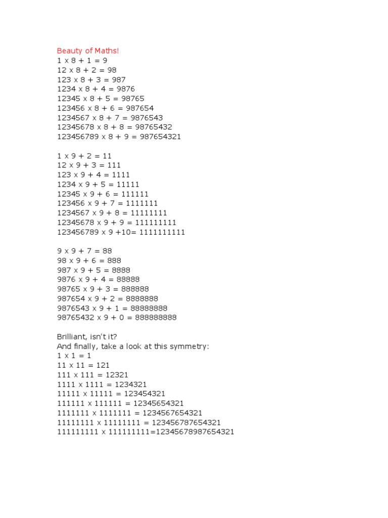 Maths Tricks | PDF | Multiplication | Numbers
