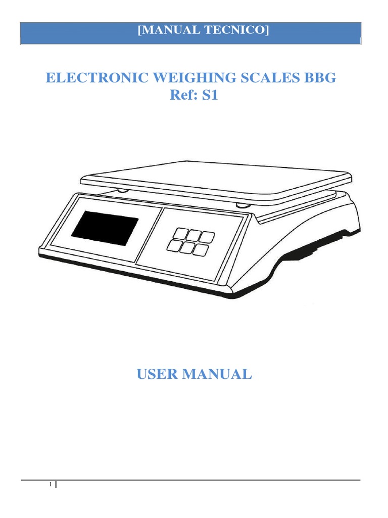 Electronic Weighing Scales BBG: Ref: S1 | PDF | Electricity | Electronics