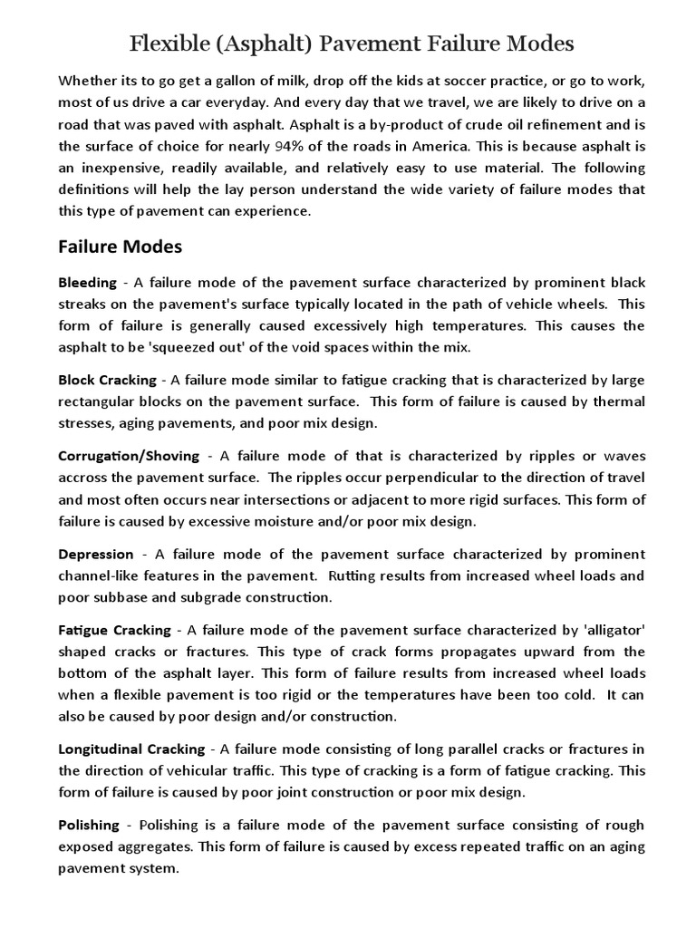 Flexible Failure Modes | PDF | Road Surface | Fracture