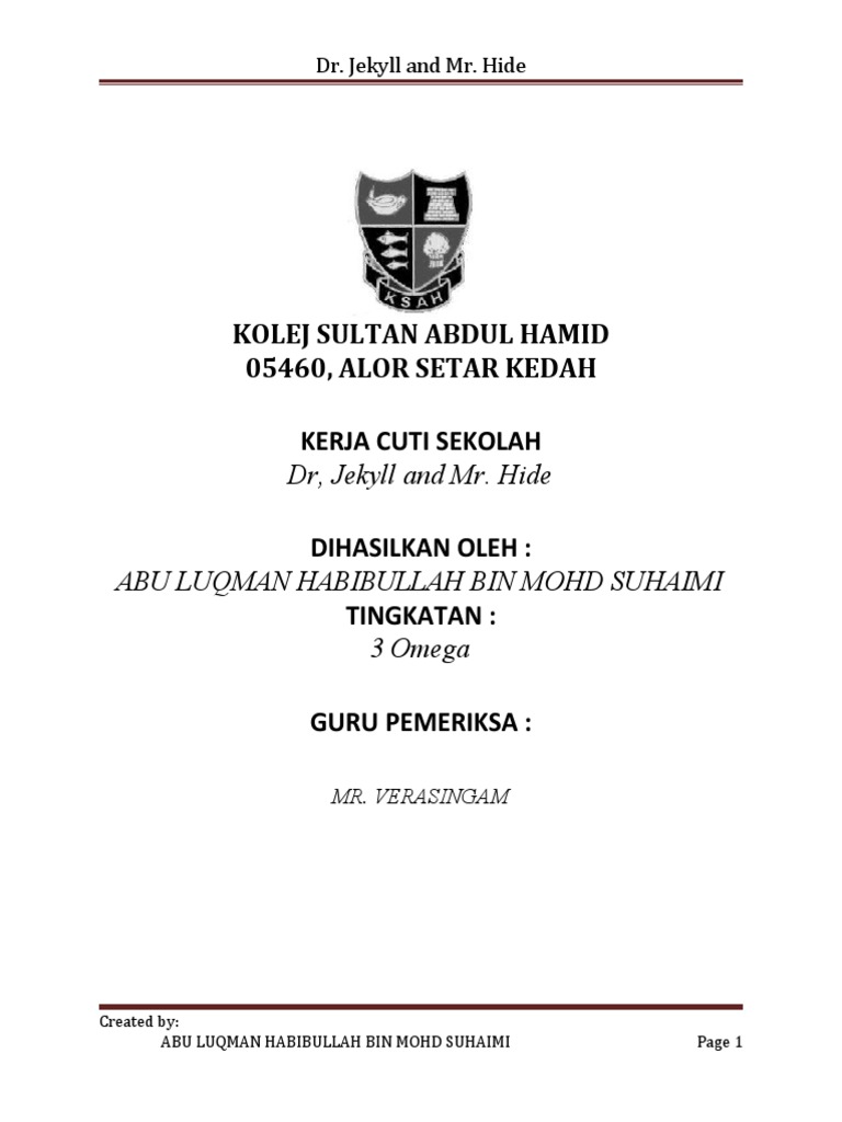 DR Jekyll and MR Hyde Complete | Download Free PDF | Strange Case Of Dr ...