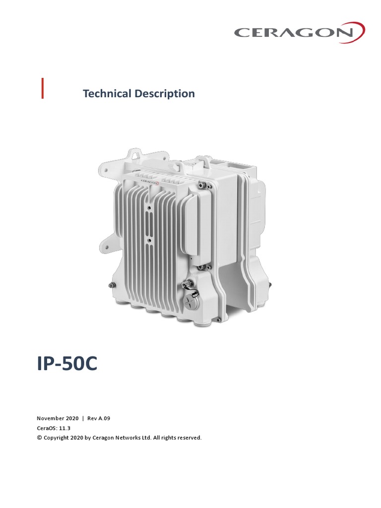 Ceragon IP-50C Technical Description | PDF | Radio | Computer Science