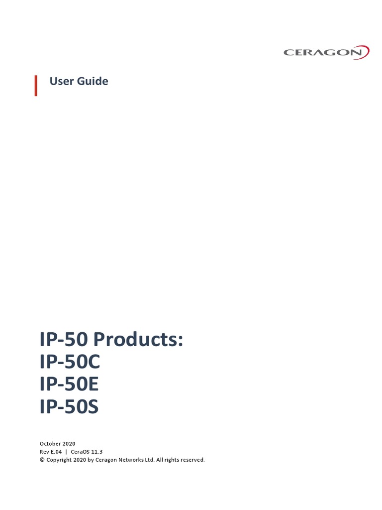 Ceragon IP-50 User Guide | PDF | Command Line Interface | File Transfer Protocol