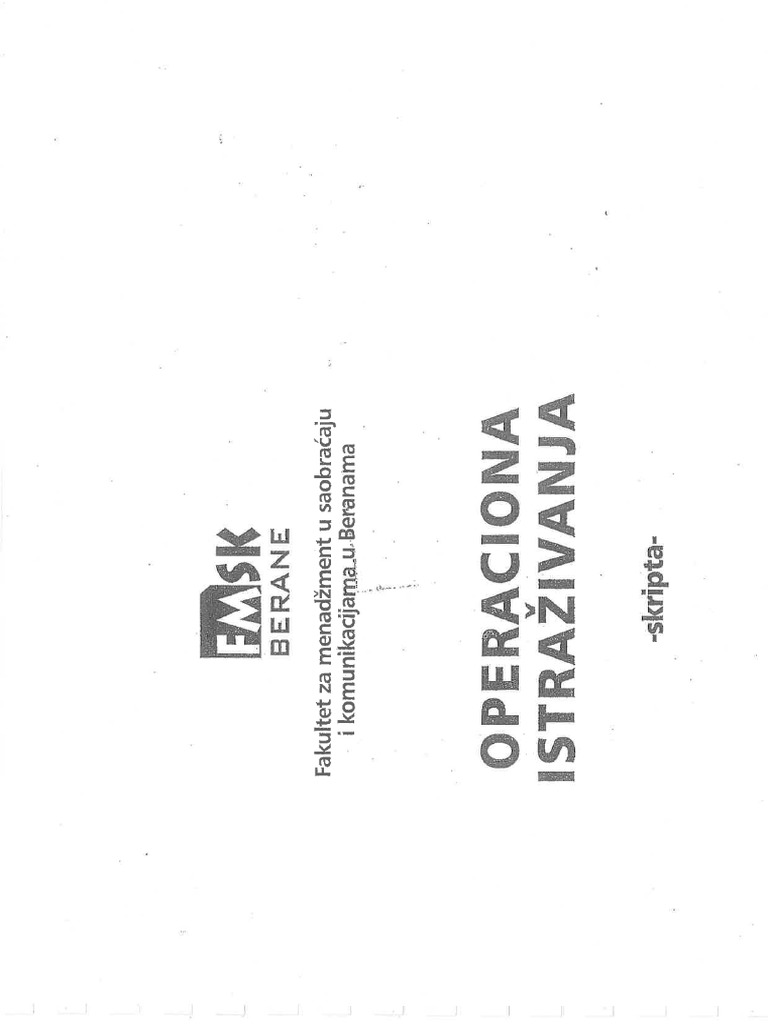 Operaciona Istrazivanja II | PDF