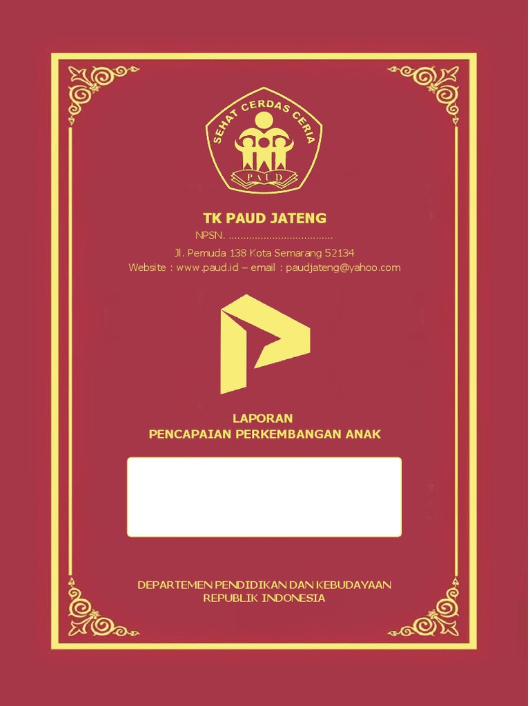 Raport Paud TK Kurikulum 2013 Desain v3 | PDF