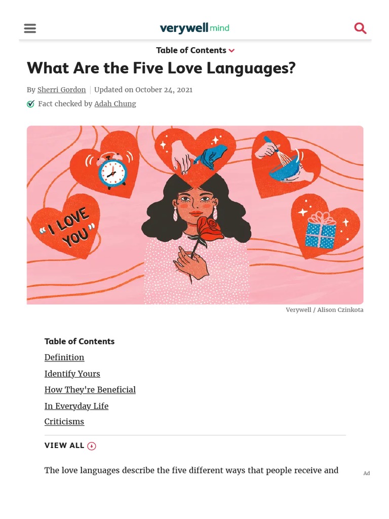 What Are The Five Love Languages | PDF | Love | Empathy