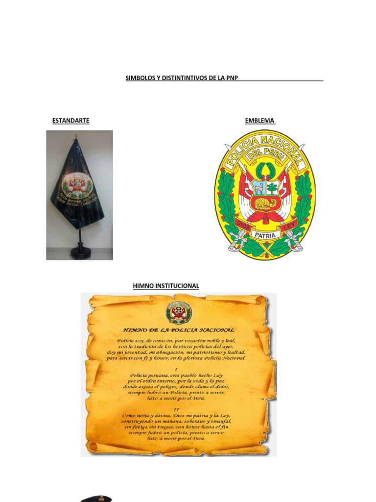 Simbolos y Distintintivos de La PNP | PDF