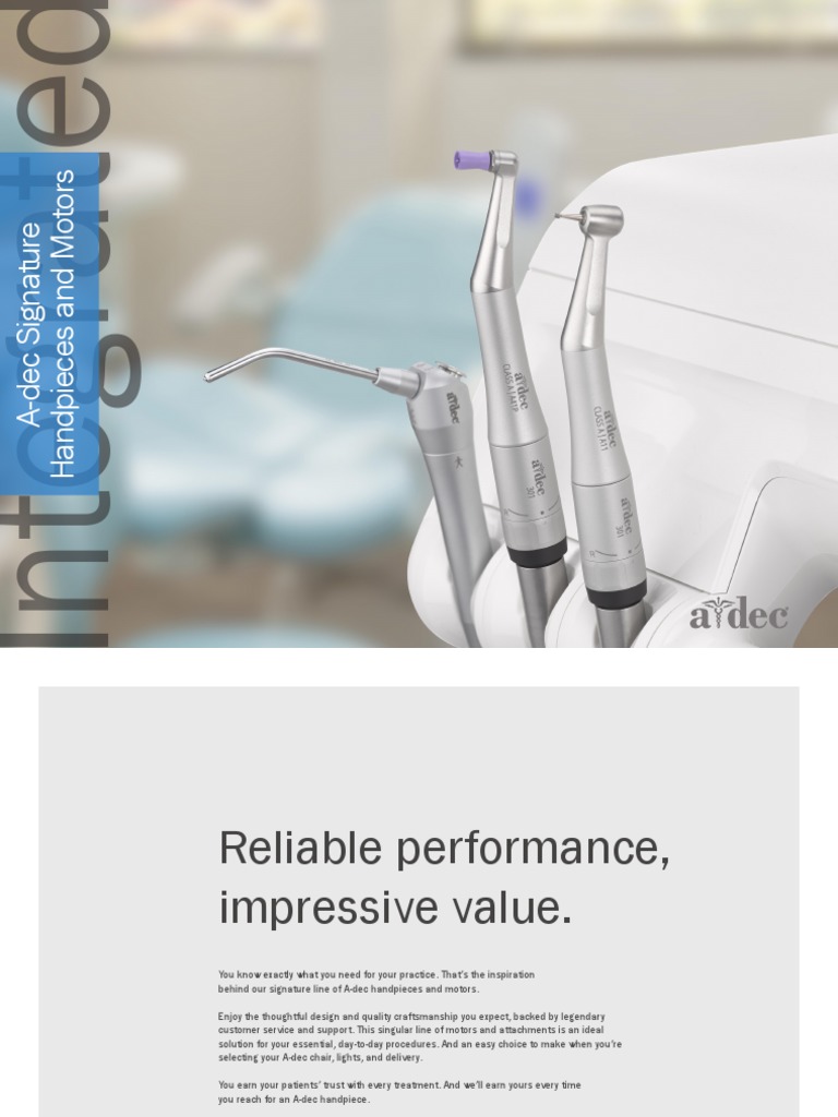 A Dec Signature Handpieces Motors Brochure 85102100 | PDF | Electric ...
