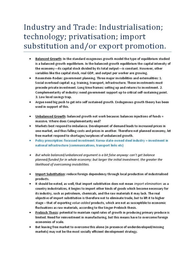Industry and Trade | PDF | Economic Growth | Privatization