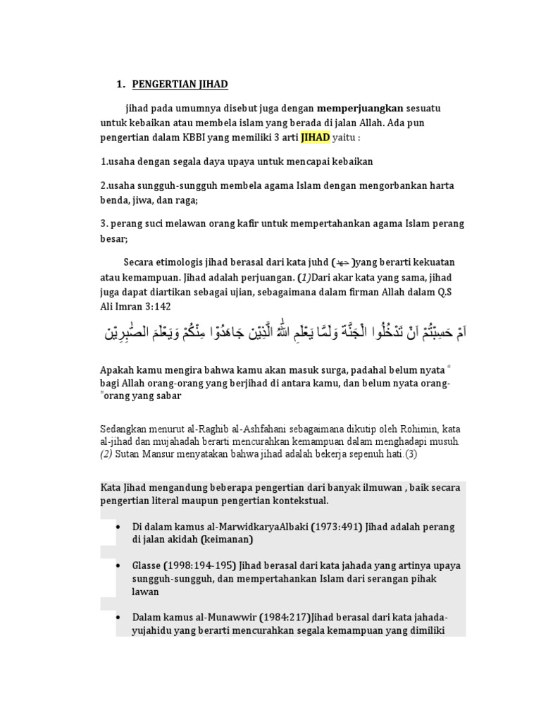 Pengertian Jihad 2 | PDF