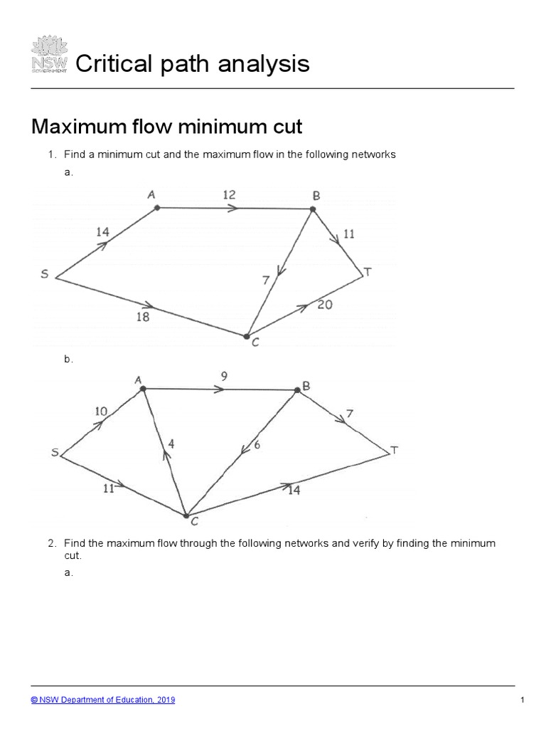 Maximum Flow Minimum Cut Pdf Applied Mathematics Combinatorics
