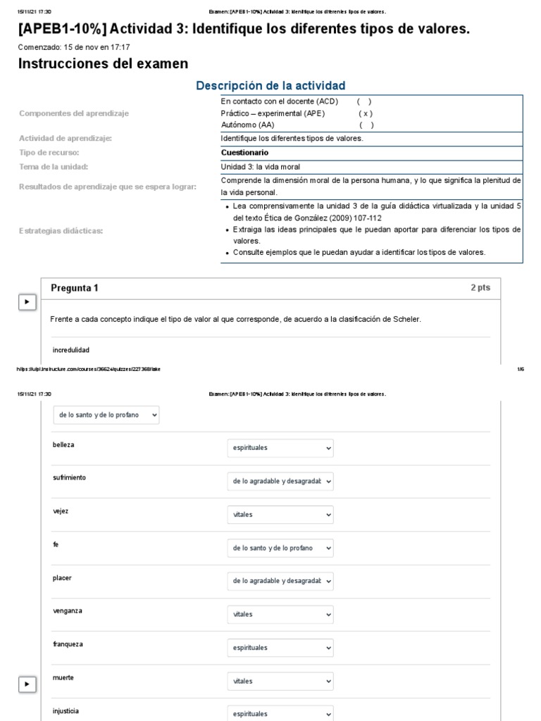 Identificación de Tipos de Valores | PDF | Moralidad | Amor