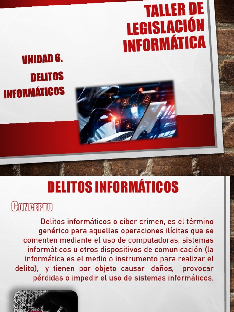 Unidad 6 Taller de Legislación Informática | PDF | Cibercrimen ...
