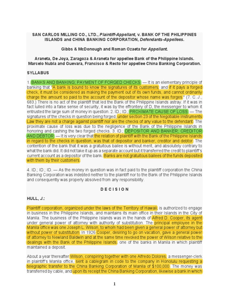 Deposits Case Laws | PDF | Cheque | Banks