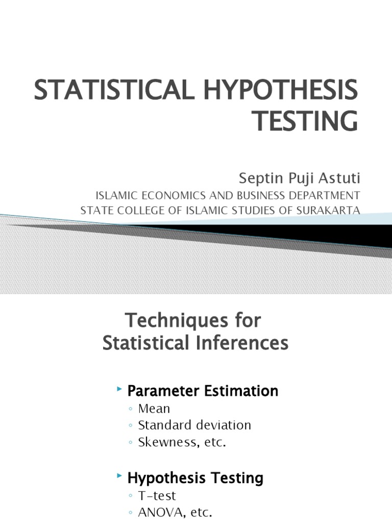 Statistical Hypothesis Testing Guide | PDF | Statistical Hypothesis ...