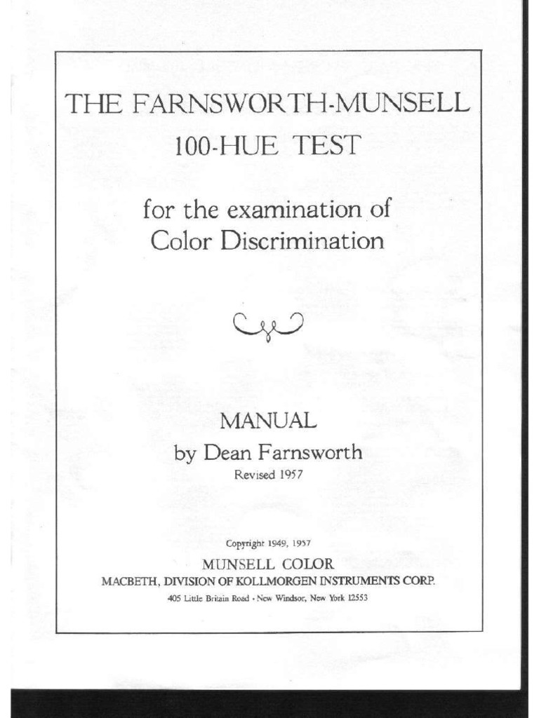 Munsell Test Information | PDF