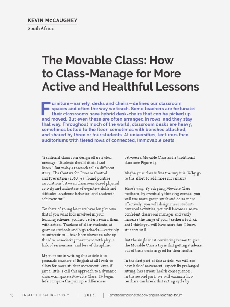 Active Lessons ELT The Movable Class Kevin - Mccaughey | PDF ...