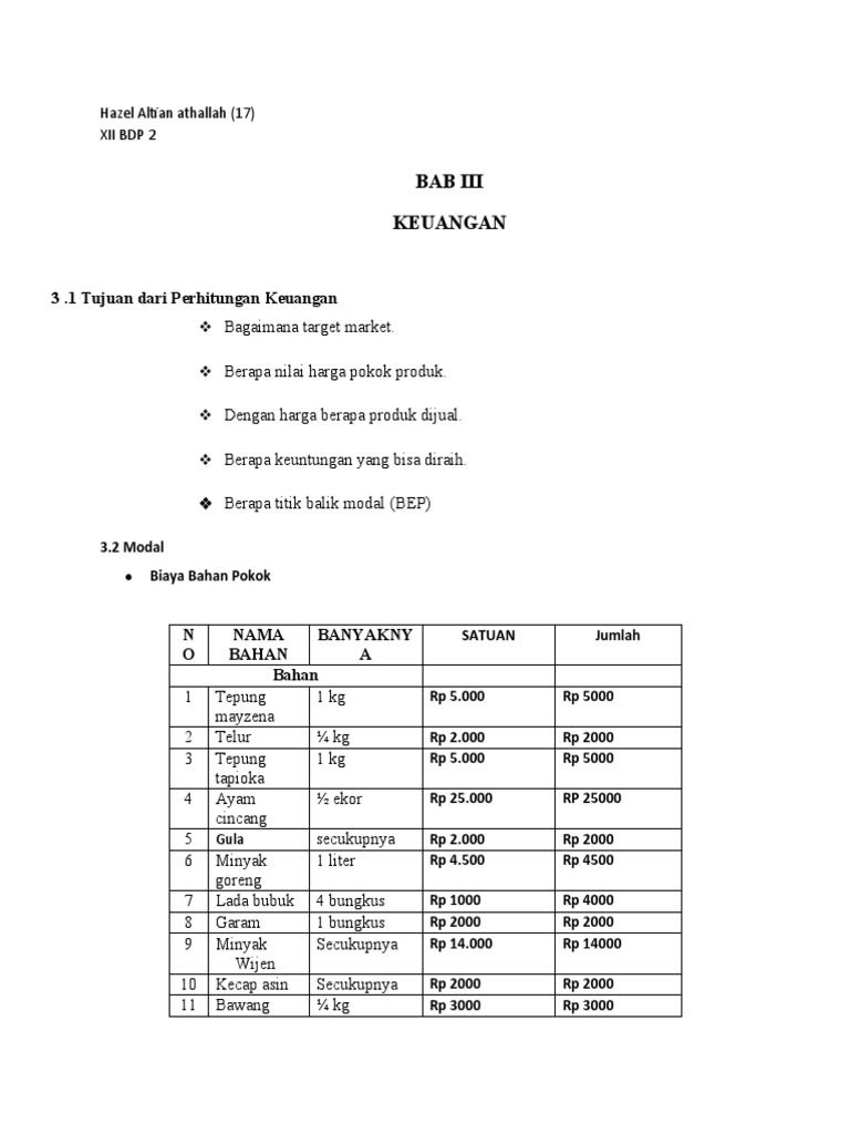 Hazel - Proposal Bab 3 | PDF