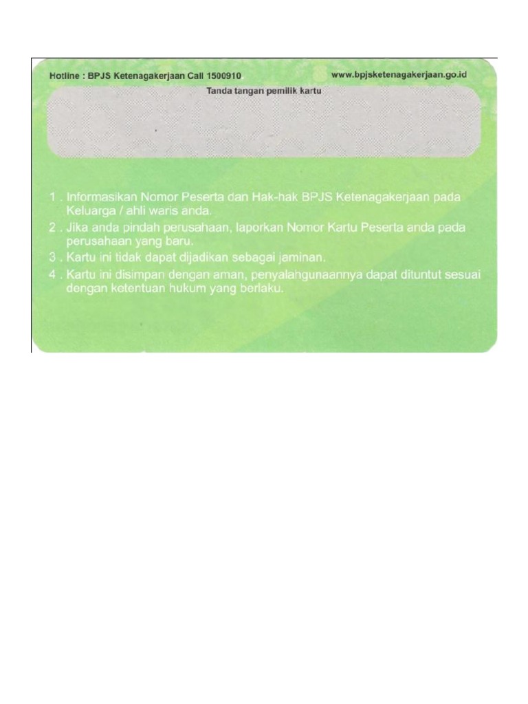 Belakang Bpjs Ketenagakerjaan | PDF