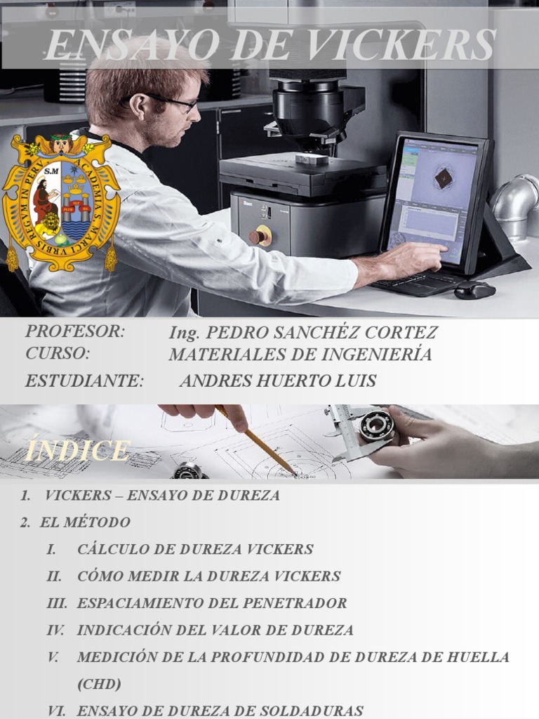 Ensayo de Vickers | Télécharger gratuitement PDF | Dureza | Materiales