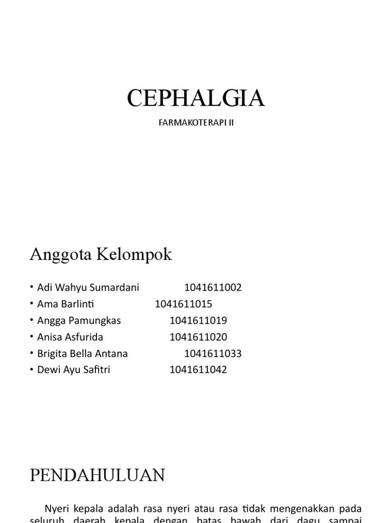 CEPHALGIA | PDF