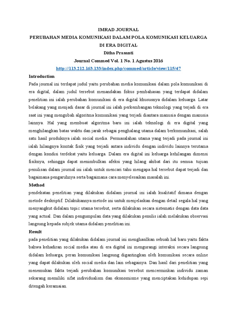 Imrad Journal | PDF