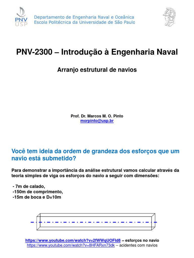 Aula Viga Navio e Arranjos Estruturais 2 | PDF | Estresse (Mecânica ...